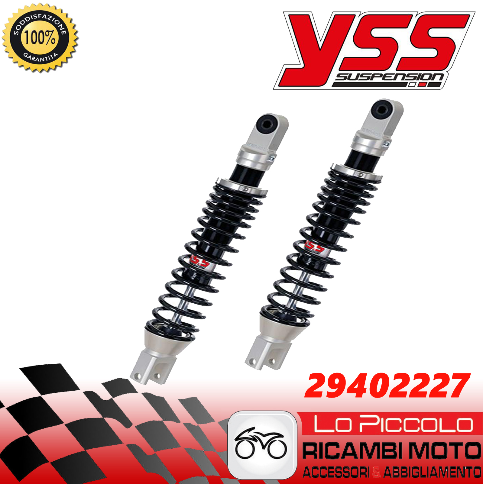 COPPIA AMMORTIZZATORI POSTERIORI YSS A GAS KYMCO XCITING 400 I ABS 2018 2019 | eBay